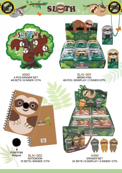 SLOTH_Stationary Collection_Stationary_PRODUCTS_ YOUNG SUN
